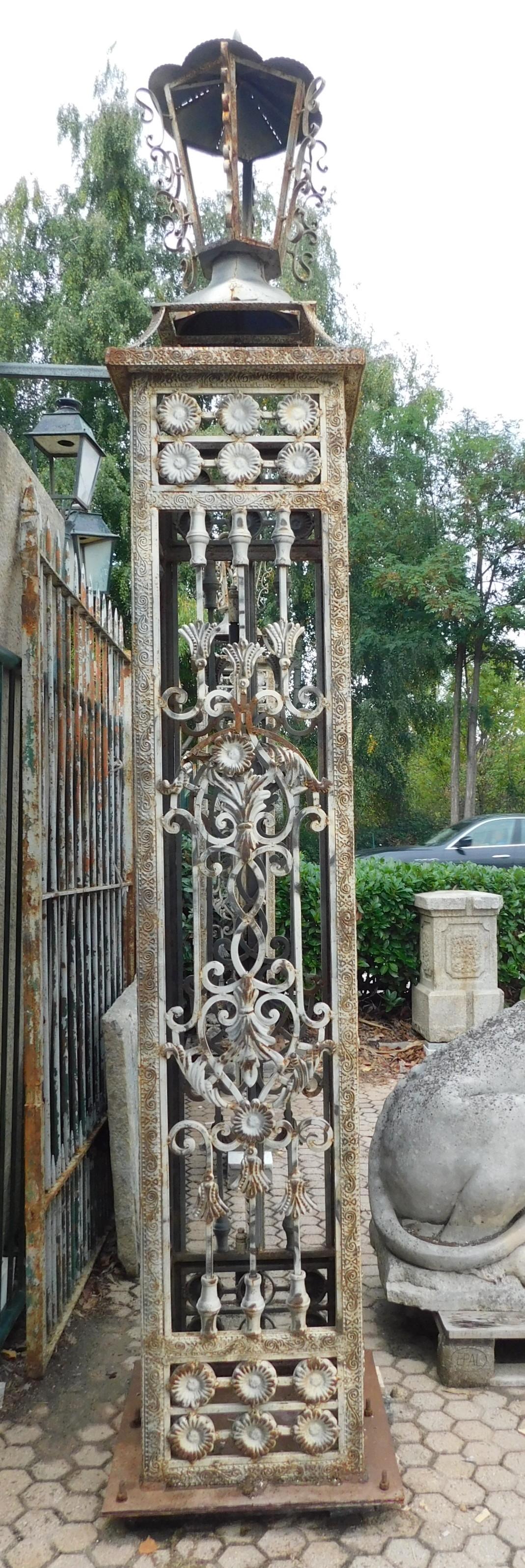 Antique Big Wrought Iron Gate, Carved and Decorated, Late 19th Century ...