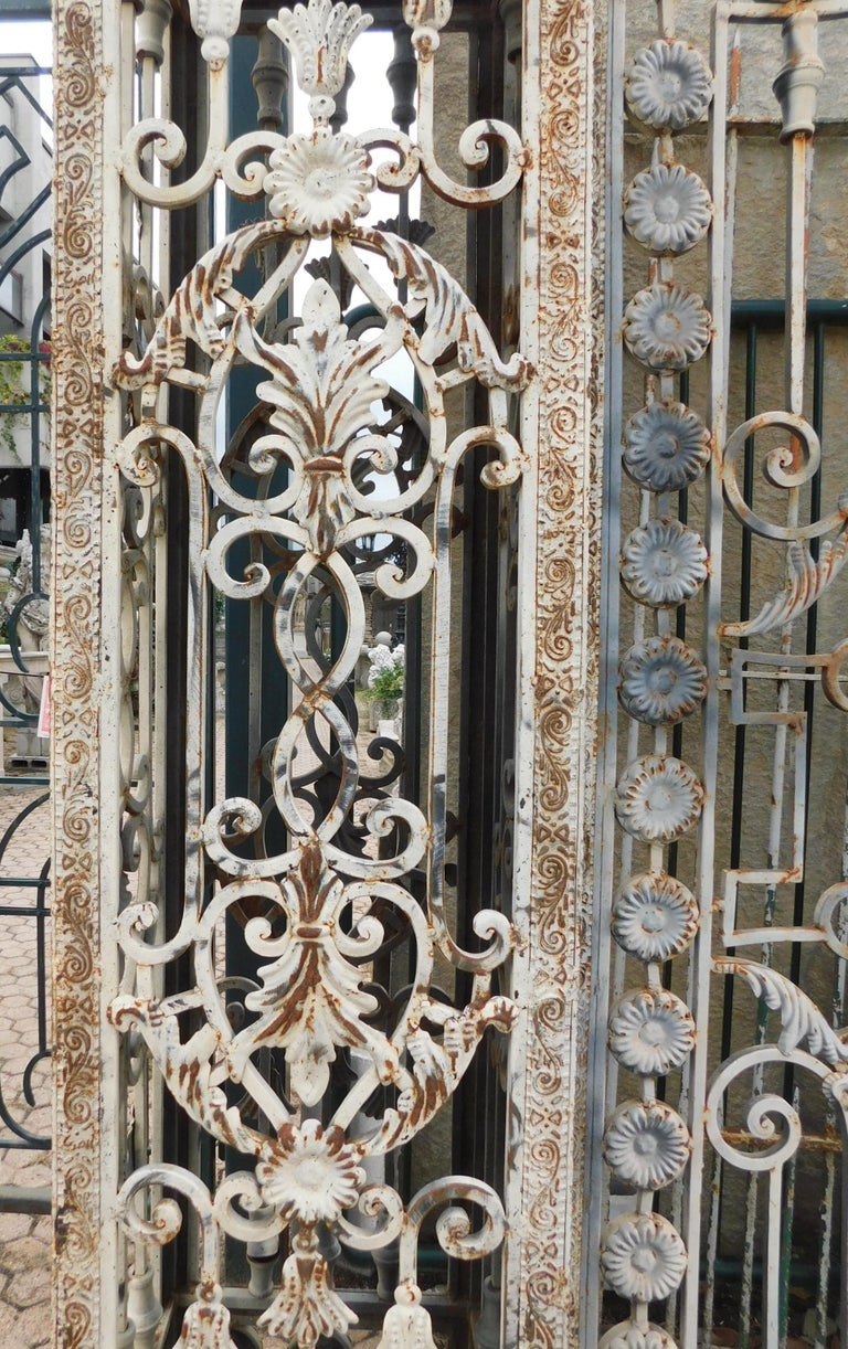 Antique Big Wrought Iron Gate, Carved and Decorated, Late 19th Century ...