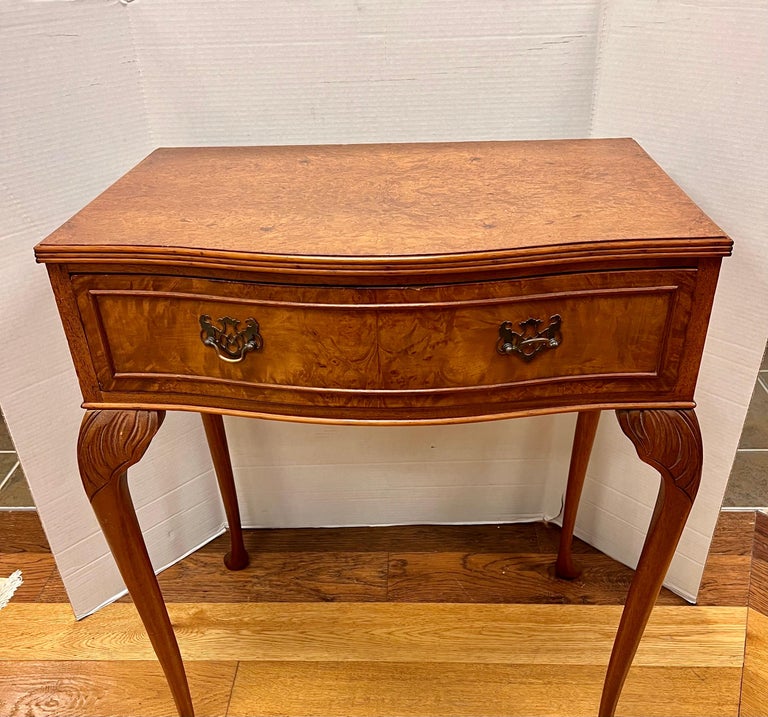 Antique Birdseye Maple One Drawer Side Table For Sale at 1stDibs