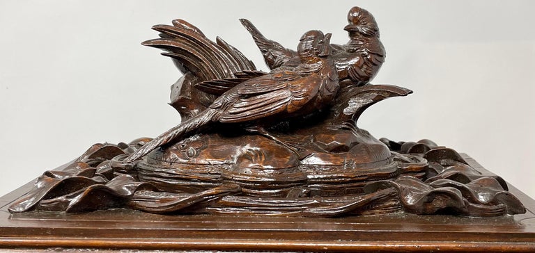 Antique "Black Forest" Carved Wood Cave a Liqueur, circa 1880-1890 For ...