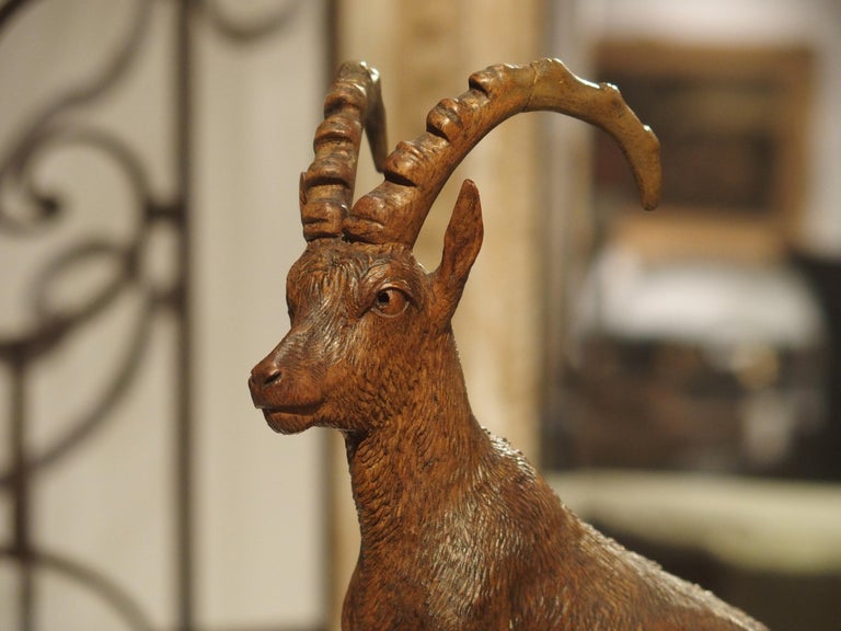 Antique Black Forest Carving of Two Ibexes, circa 1880 at 1stDibs