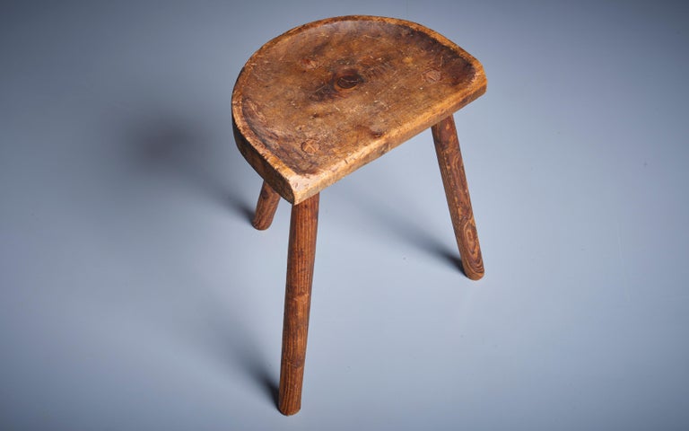 Antique Black Forest Farmers Tripod Stool 19th Century in Pine Wood ...