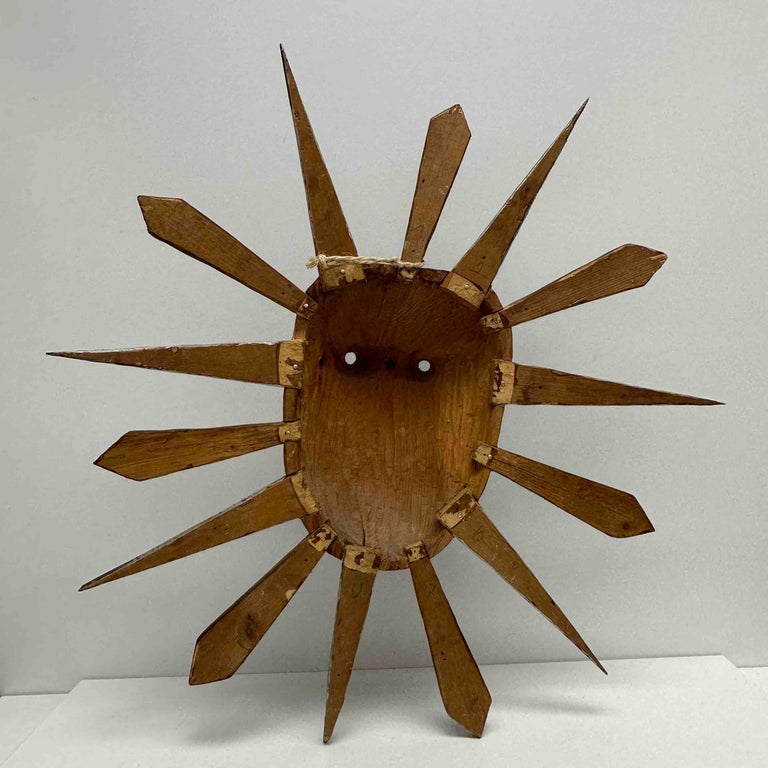 Antique Black Forest Folk Art Alpine Devil Dwarf Wooden Carved Mask ...