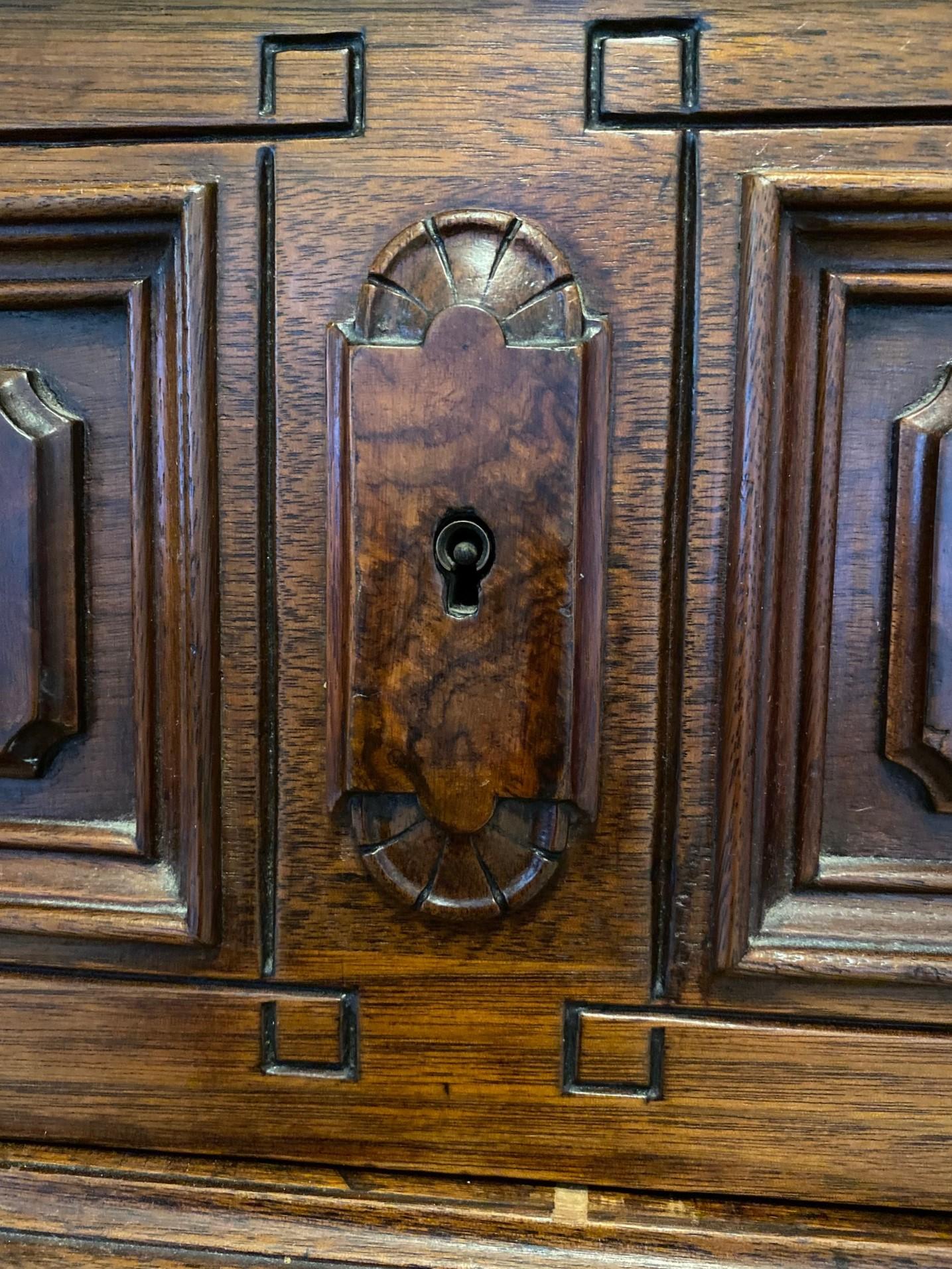 Antique Black Forest Mahogany and Rootwood Commode at 1stDibs