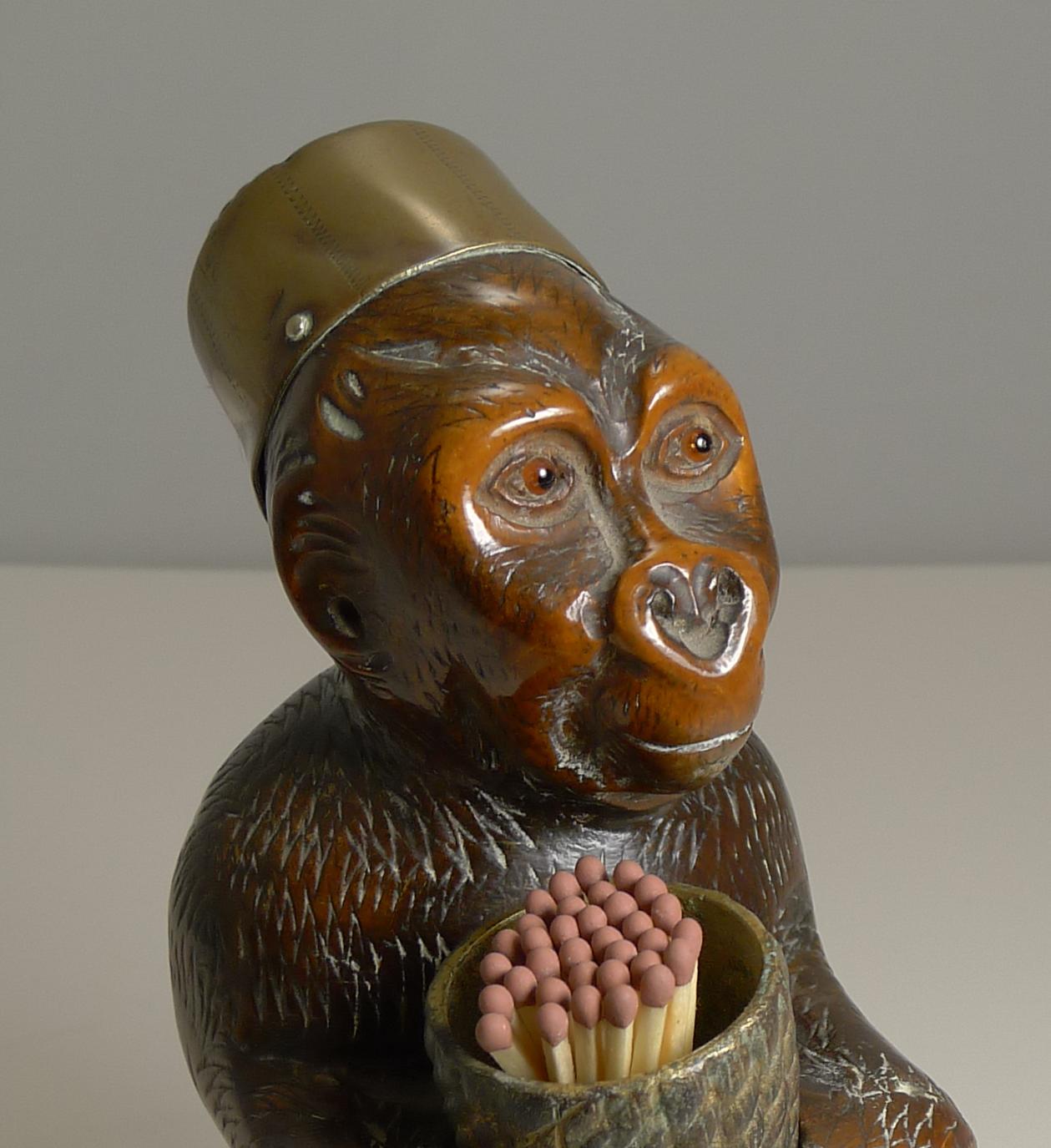 Antique Black Forest Novelty Table Vesta / Match Striker circa 1890 ...