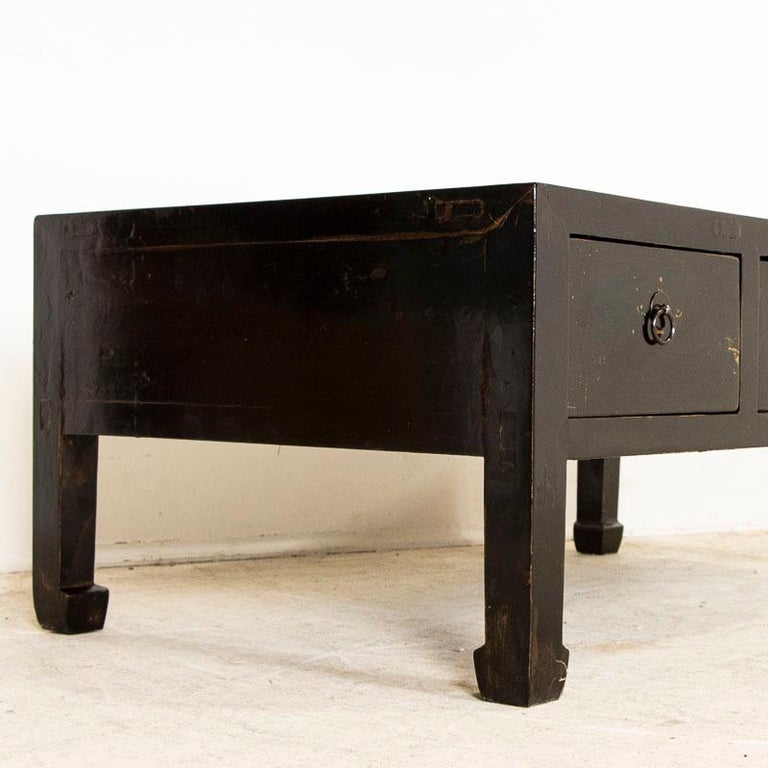 Antique Black Lacquer Coffee Table with 3 Drawers from China For Sale ...