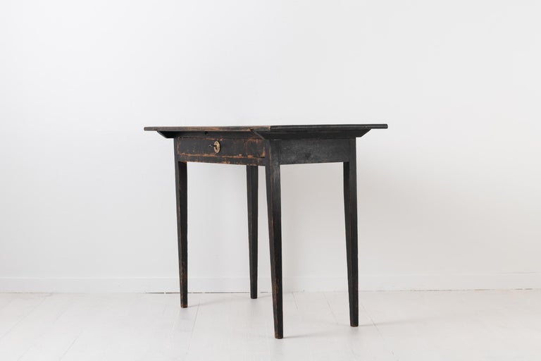 Antique Black Swedish Neoclassical Writing Table For Sale at 1stDibs