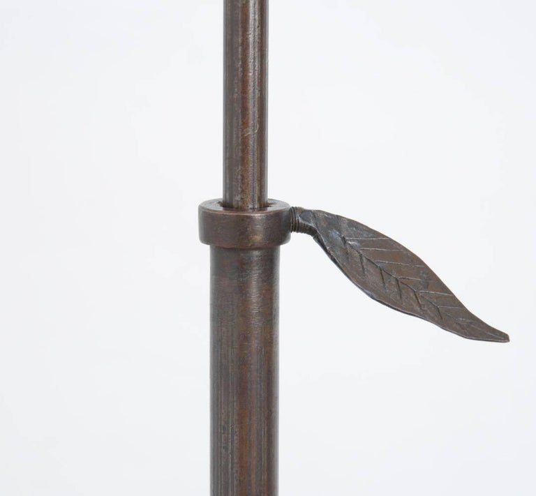 Antique Black Wrought Iron Floor Lamp at 1stDibs