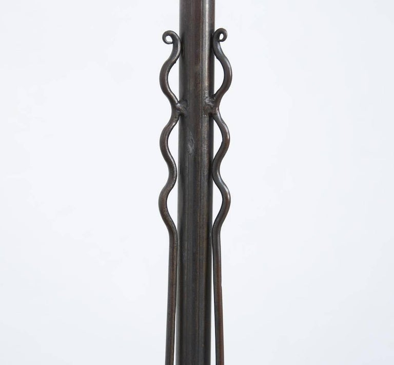 Antique Black Wrought Iron Floor Lamp at 1stDibs