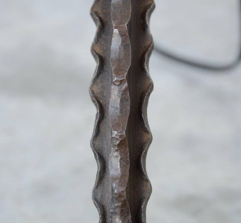 Antique Black Wrought Iron Floor Lamp at 1stDibs