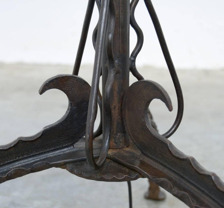 Antique Black Wrought Iron Floor Lamp at 1stDibs
