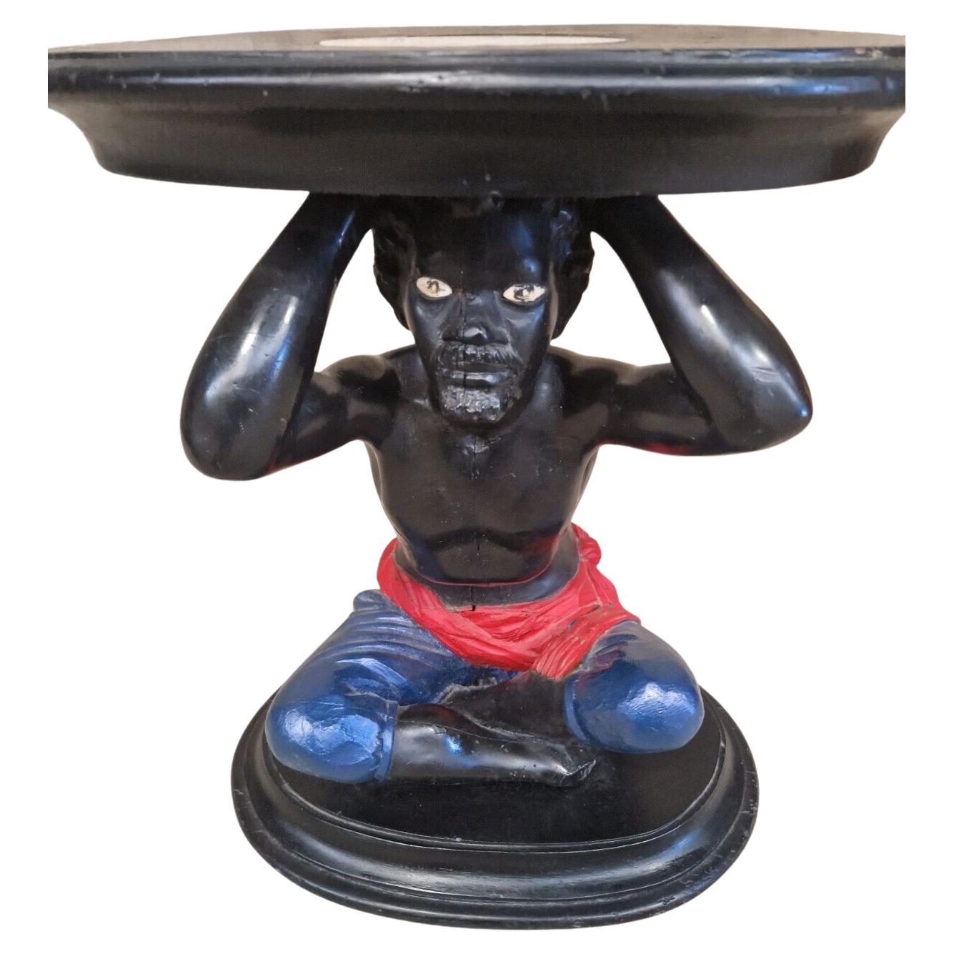 Antique Blackamoor Tray Table 19th Century For Sale at 1stDibs