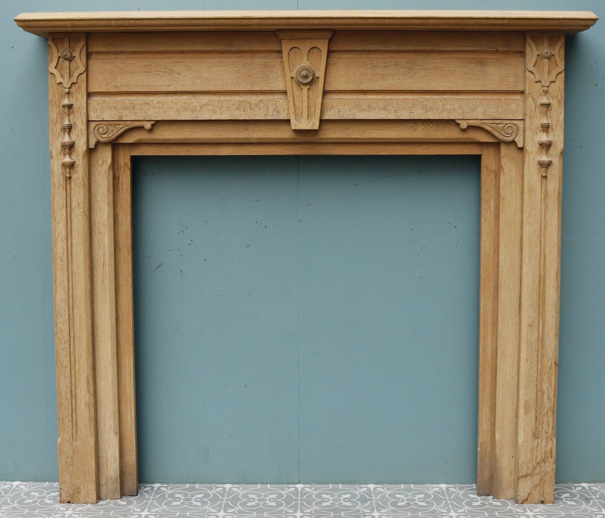 Antique Bleached Oak Fire Mantel at 1stDibs