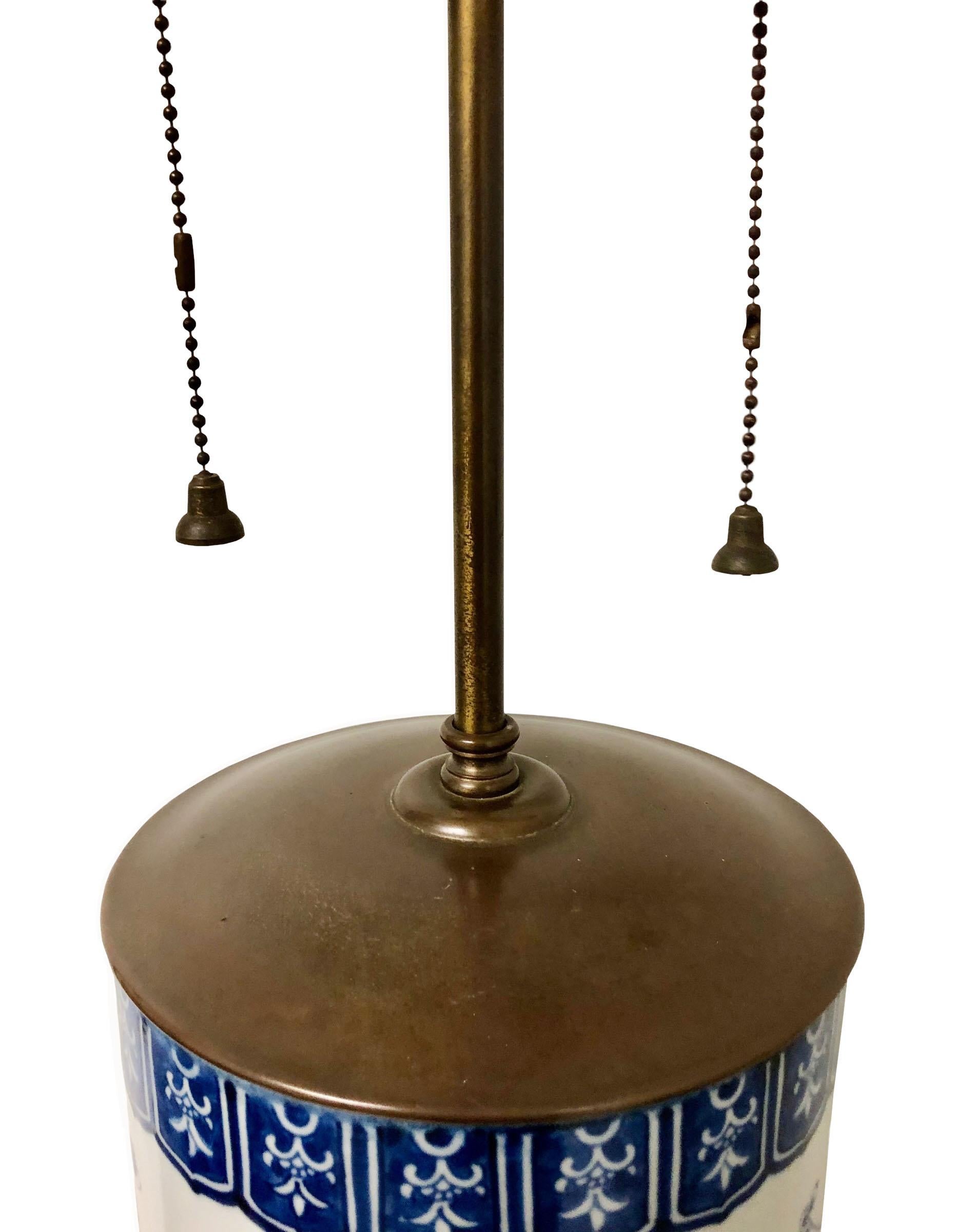 Antique Blue And White Asian Lamp at 1stDibs | blue and white asian ...