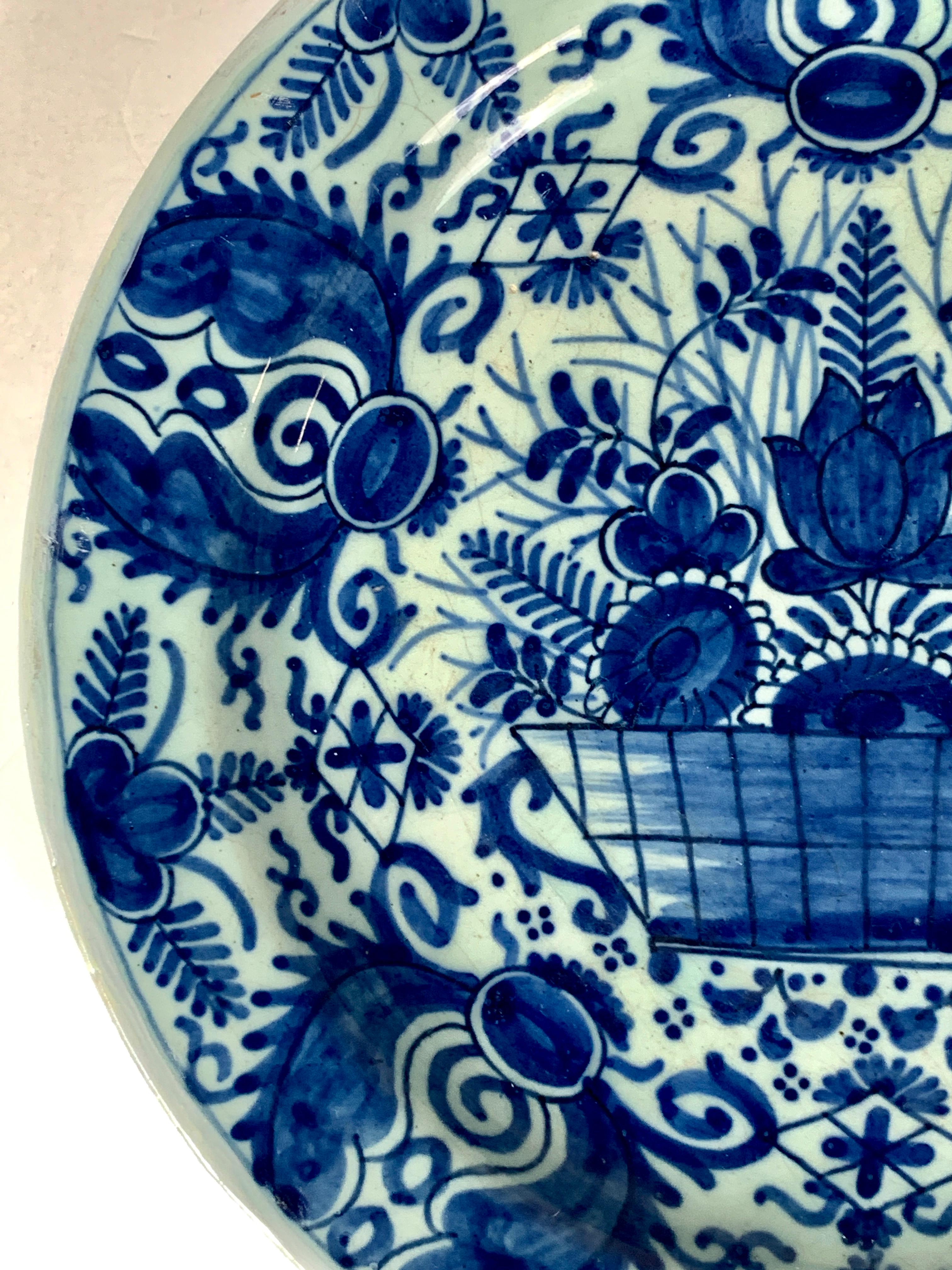 Antique Blue and White Dutch Delft Dish, 18th Century, Made c-1770 at ...