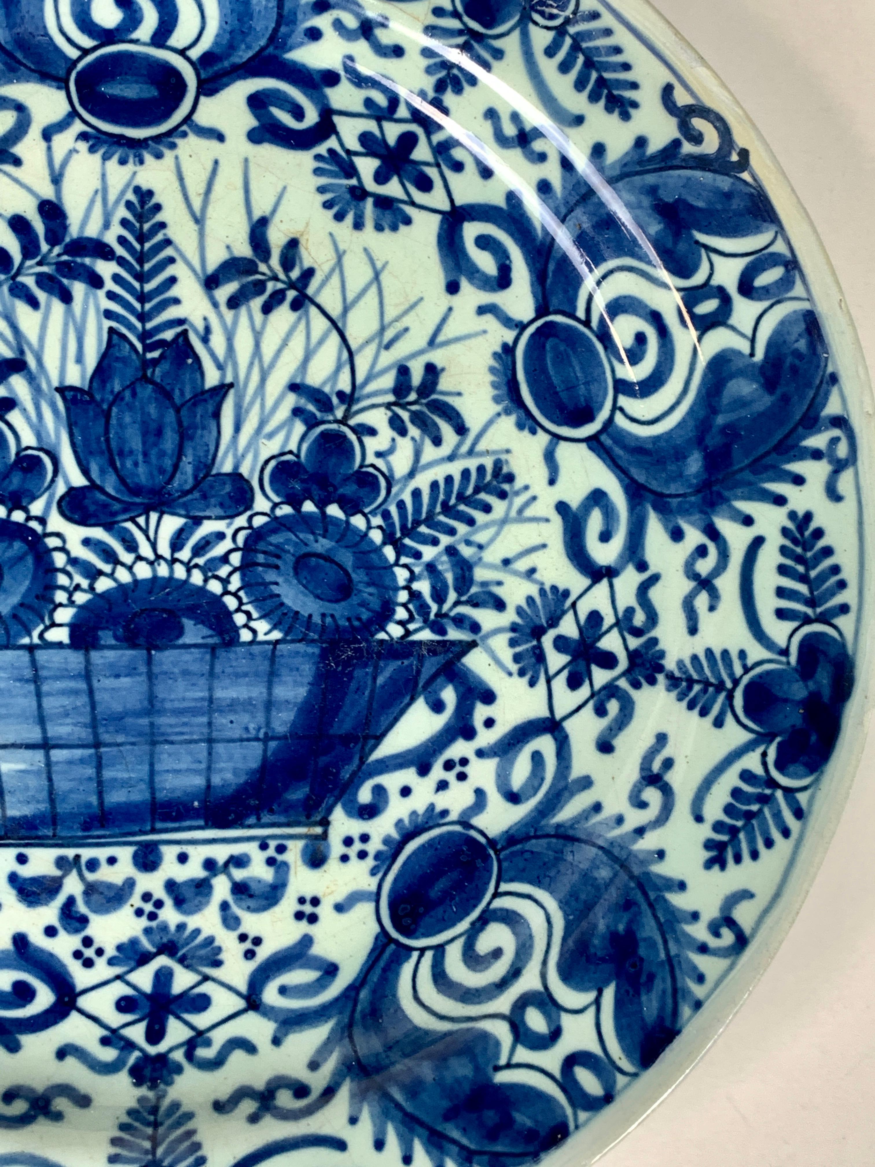 Antique Blue and White Dutch Delft Dish, 18th Century, Made c-1770 at ...