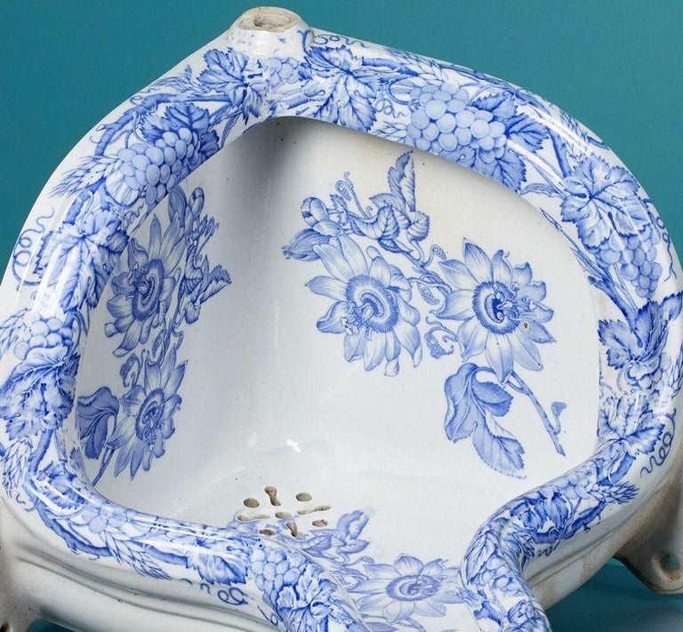 Antique Blue and White Patterned Urinal For Sale at 1stDibs | antique ...