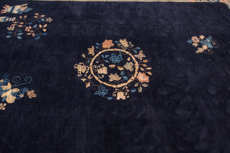 Antique Blue Chinese Rug at 1stDibs