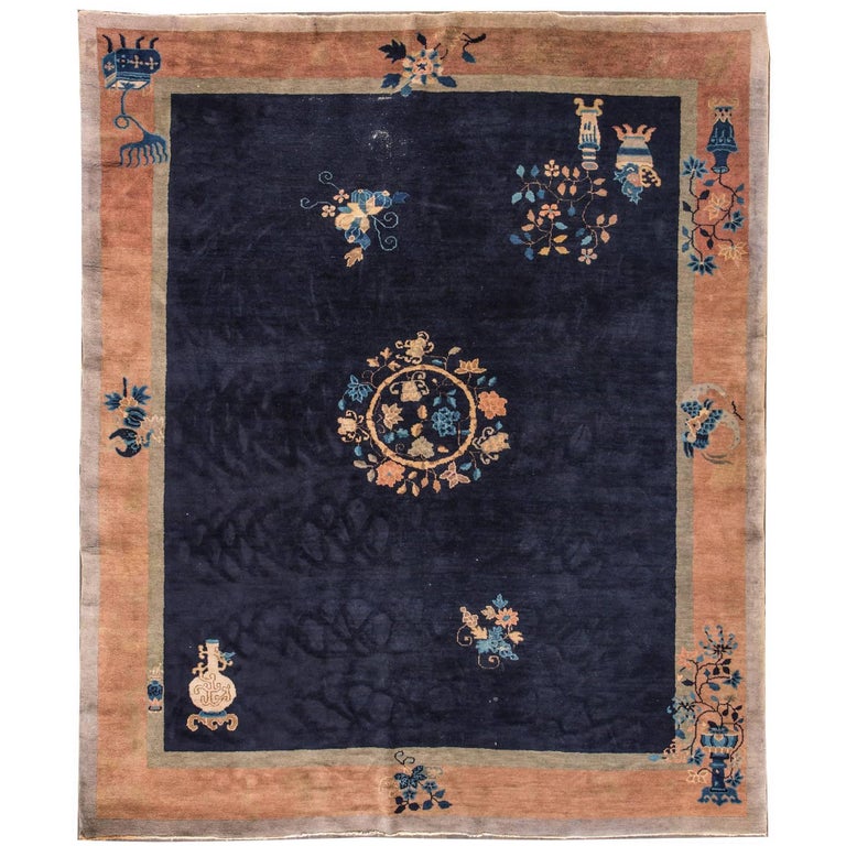 Antique Blue Chinese Rug at 1stDibs