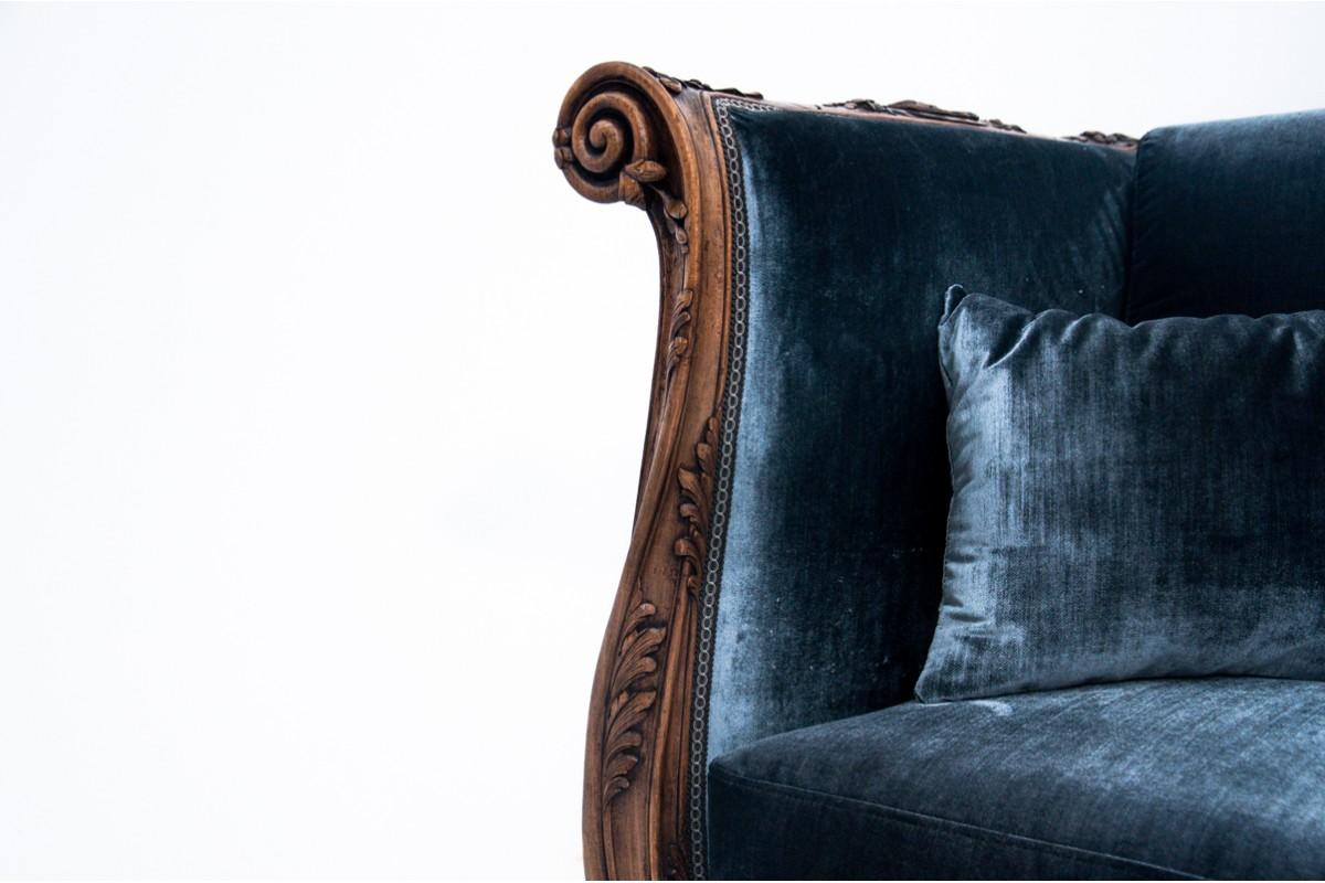 Antique Blue Sofa, Scandinavia, 1900s, Restored at 1stDibs | antique ...