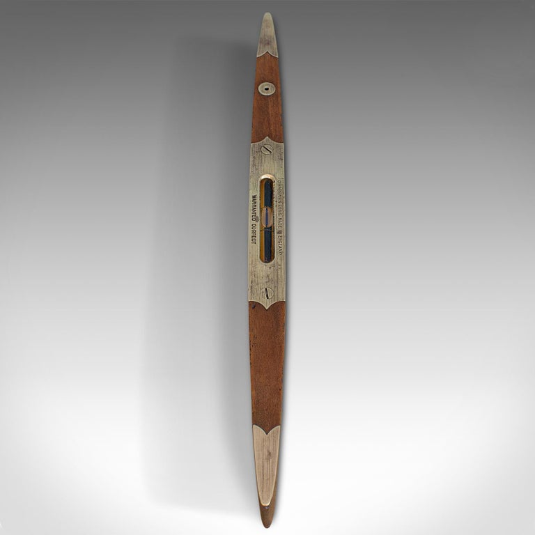 Antique Boat Spirit Level, English, Walnut, Brass, Torpedo, Instrument ...