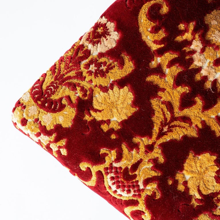 Antique Bobbin Turned Chair with Red Velvet Upholstery, 19th Century ...