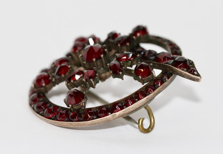 Antique, Bohemian Garnet Brooch at 1stDibs