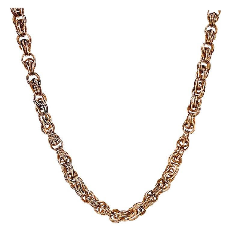 Antique Bolt Gold Clip Chain For Sale at 1stDibs