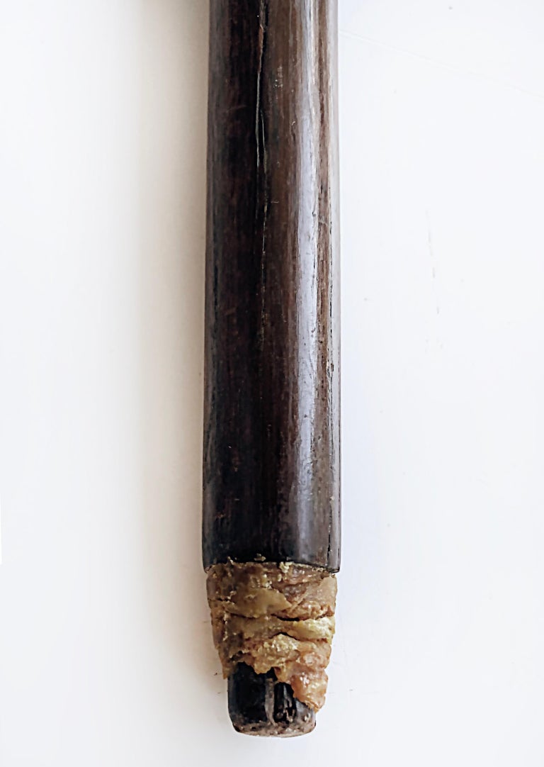 Antique Bone Handle 14k Gold Monogrammed Walking Stick Cane For Sale at ...
