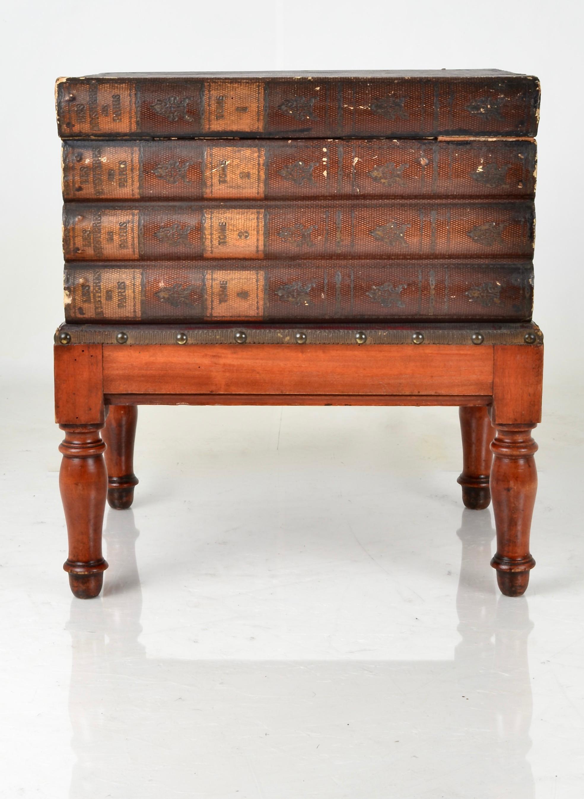 Antique Book Box on Stand, England, 19th Century at 1stDibs