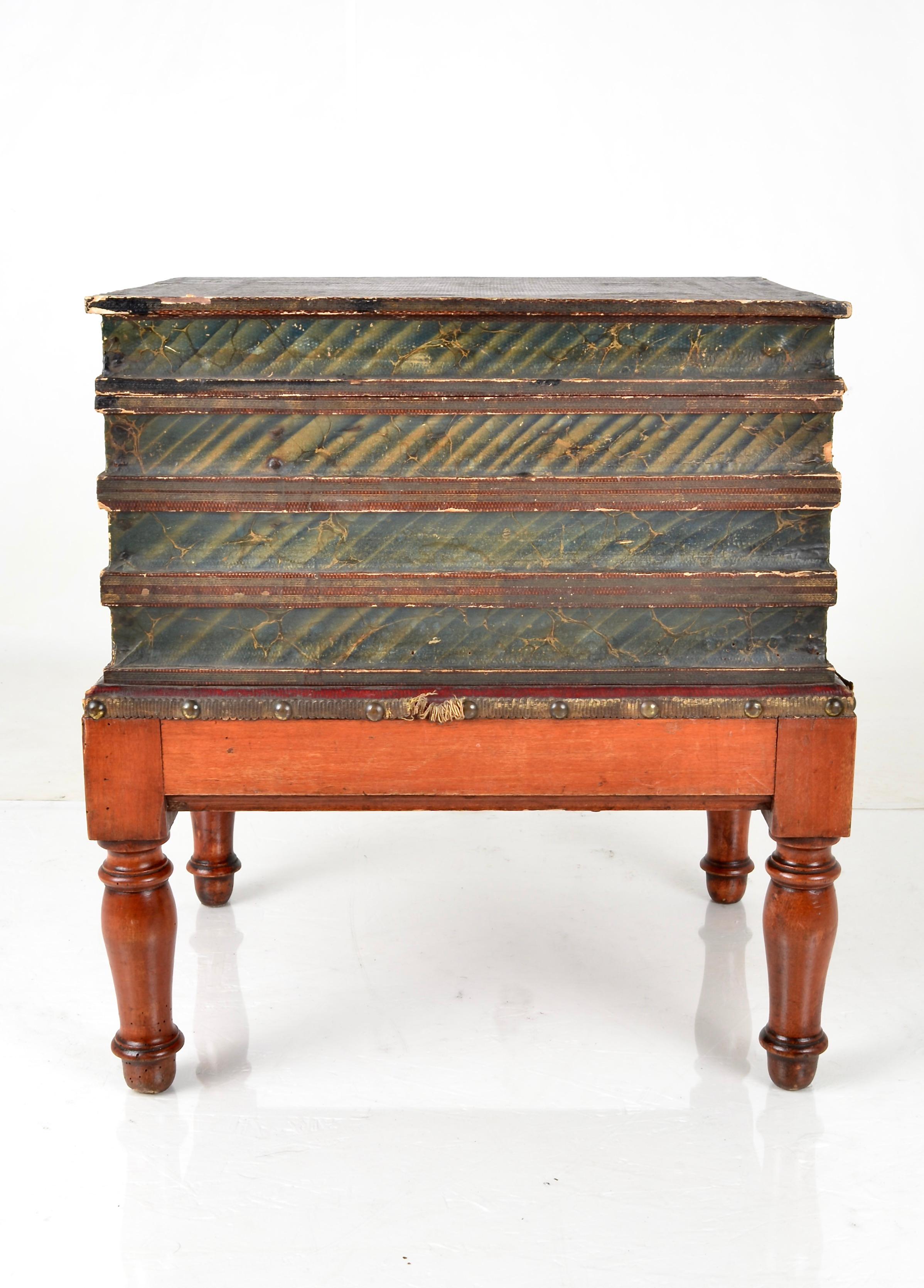 Antique Book Box on Stand, England, 19th Century at 1stDibs