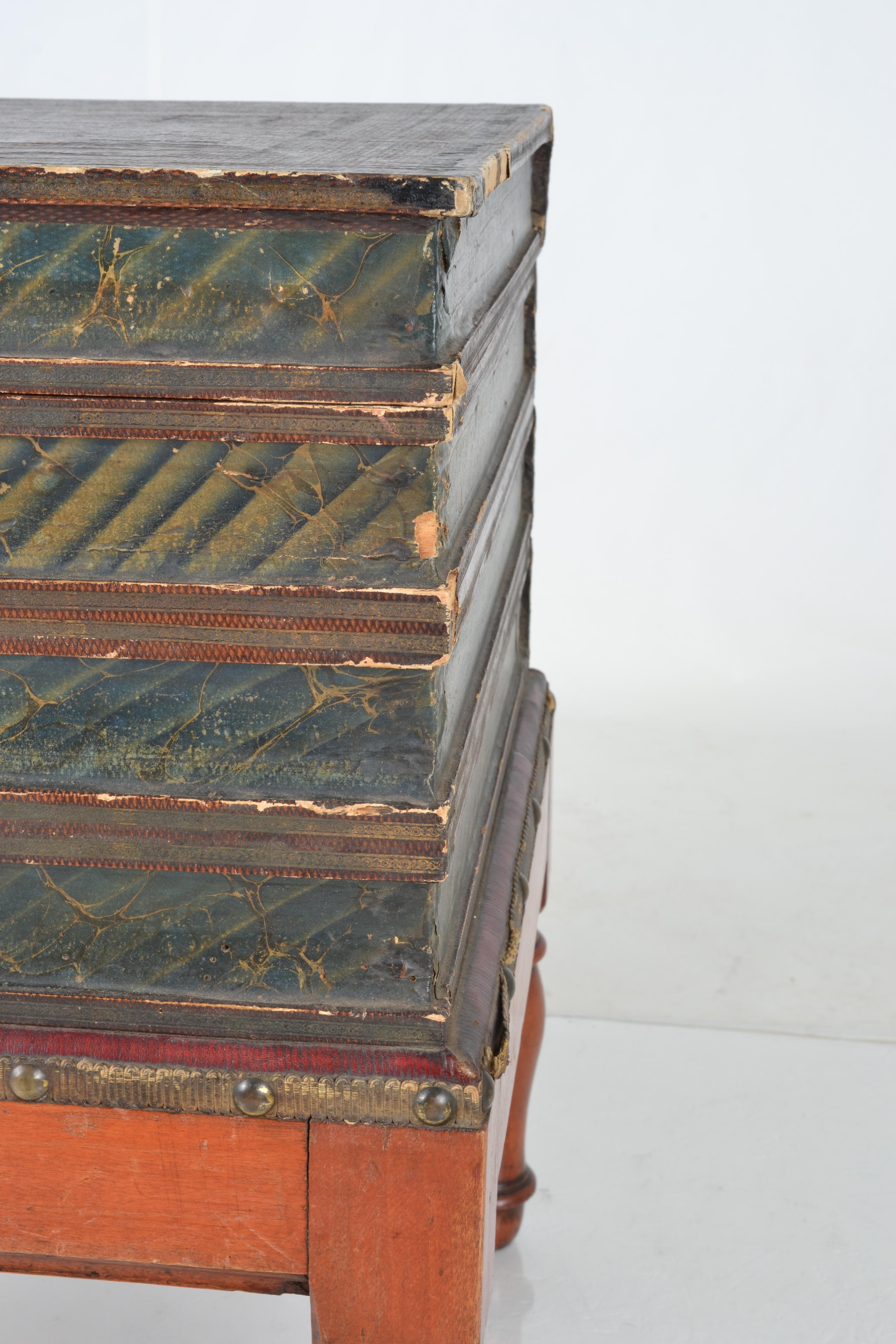 Antique Book Box on Stand, England, 19th Century at 1stDibs