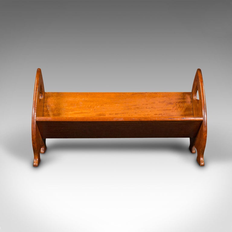 Antique Book Trough, English, Satinwood Novel Rack, Art Nouveau ...