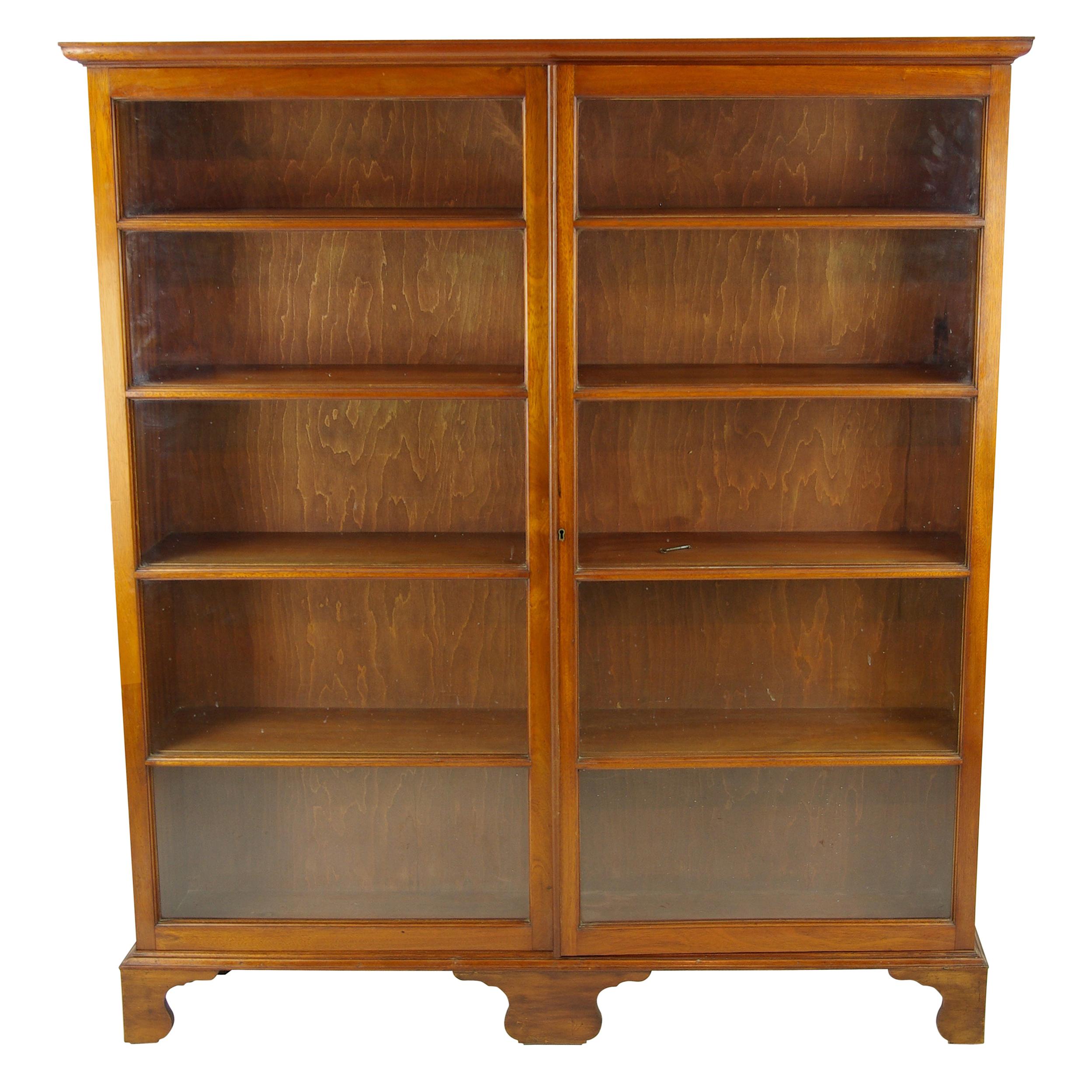 Antique Walnut Bookcase, Victorian, Walnut Bookcase, Scotland, Antiques ...
