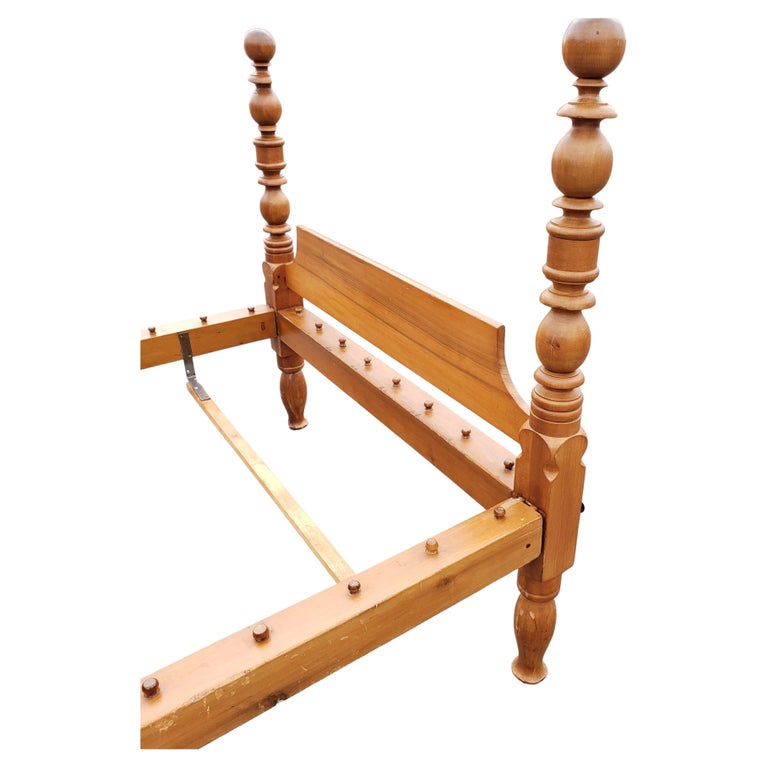 Antique Boston Posters Full Size Maple Rope Bed, Circa 1800s For Sale ...