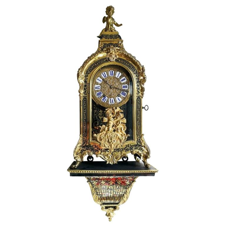 Antique Boulle Wall Clock, 1860 For Sale at 1stDibs