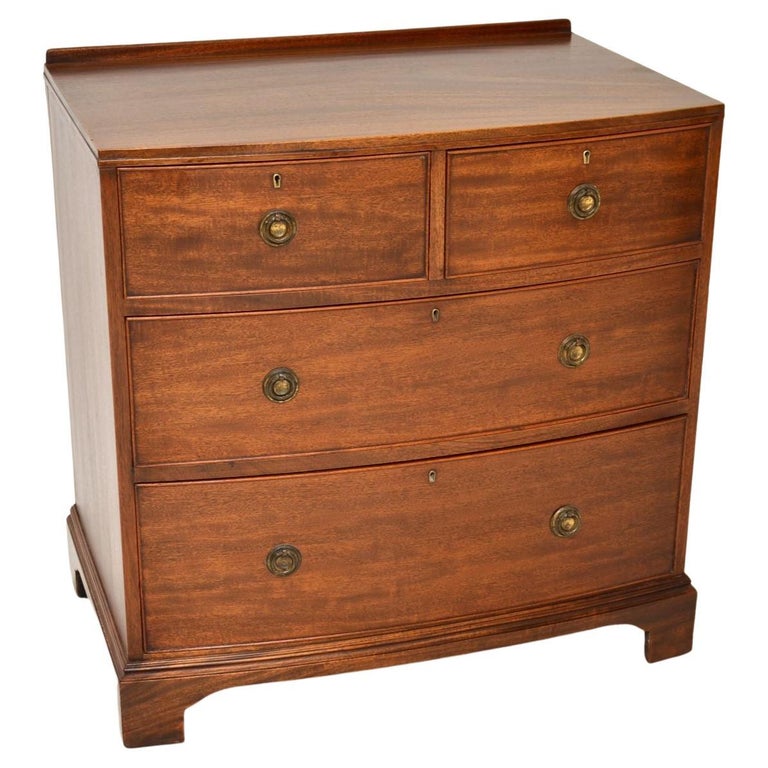 Antique Bow Front Chest of Drawers by Maple and Co For Sale at 1stDibs