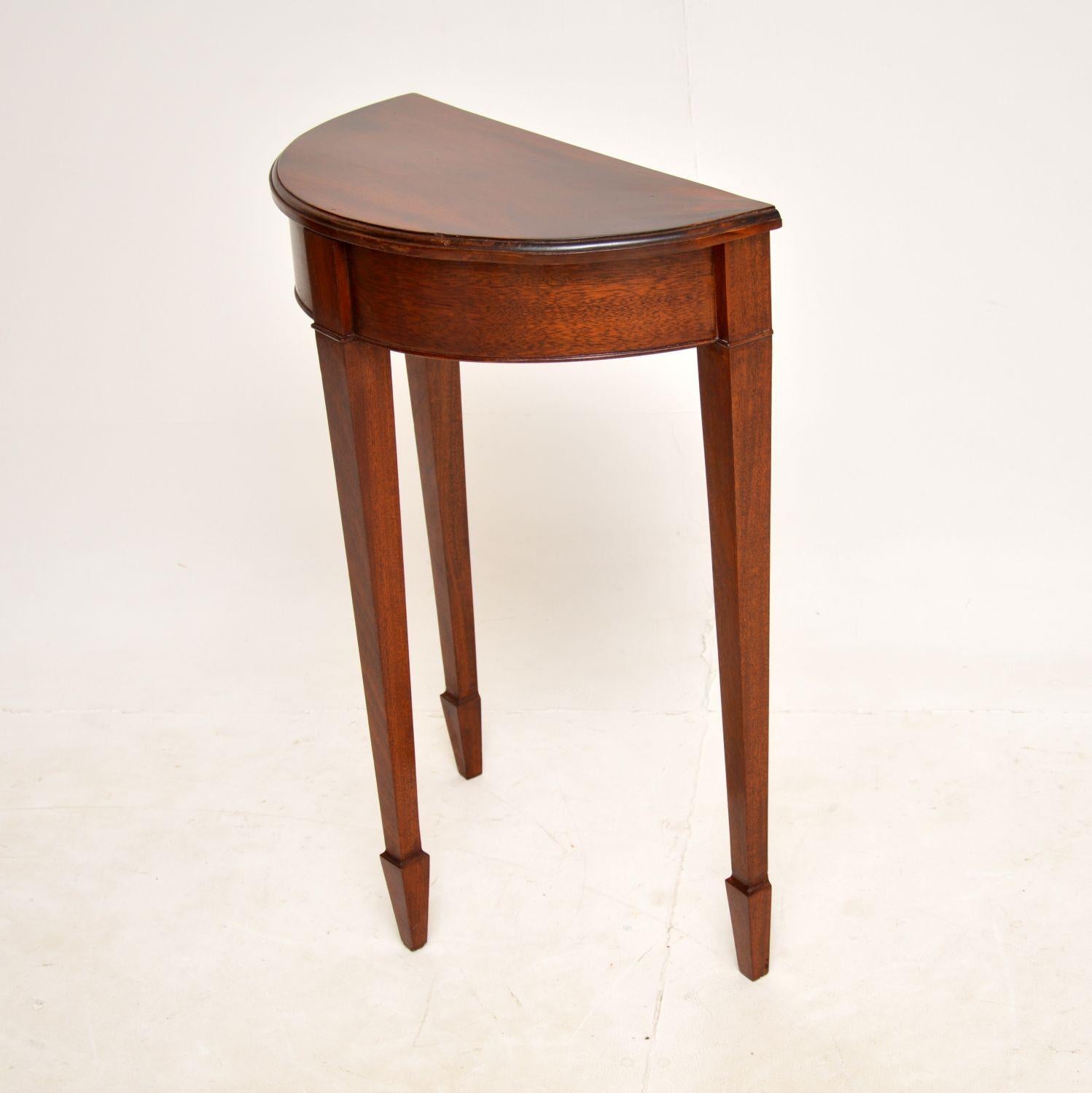 Antique Bow Front Console Table at 1stDibs