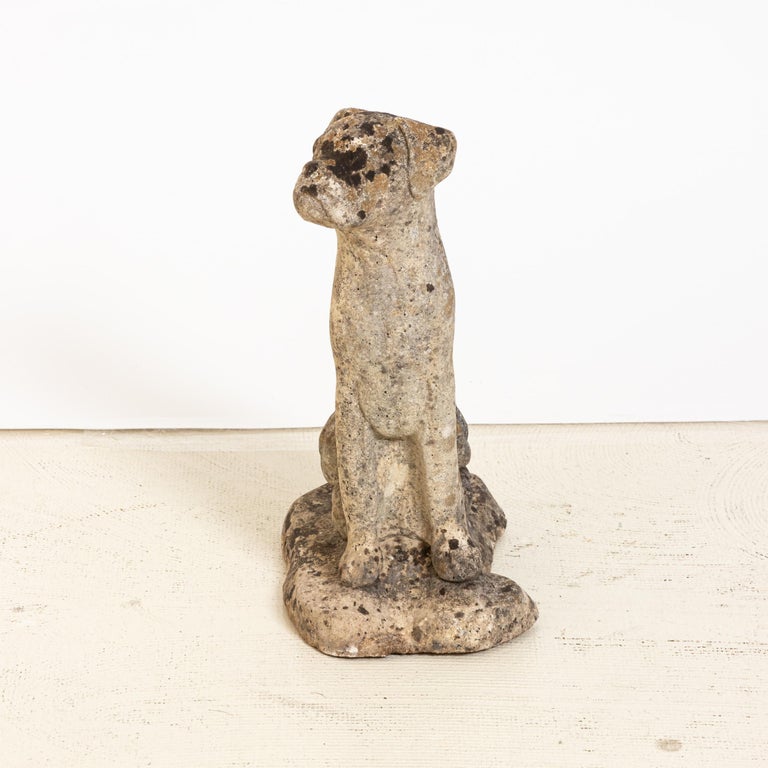 Antique Boxer Cast Stone Garden Ornament at 1stDibs
