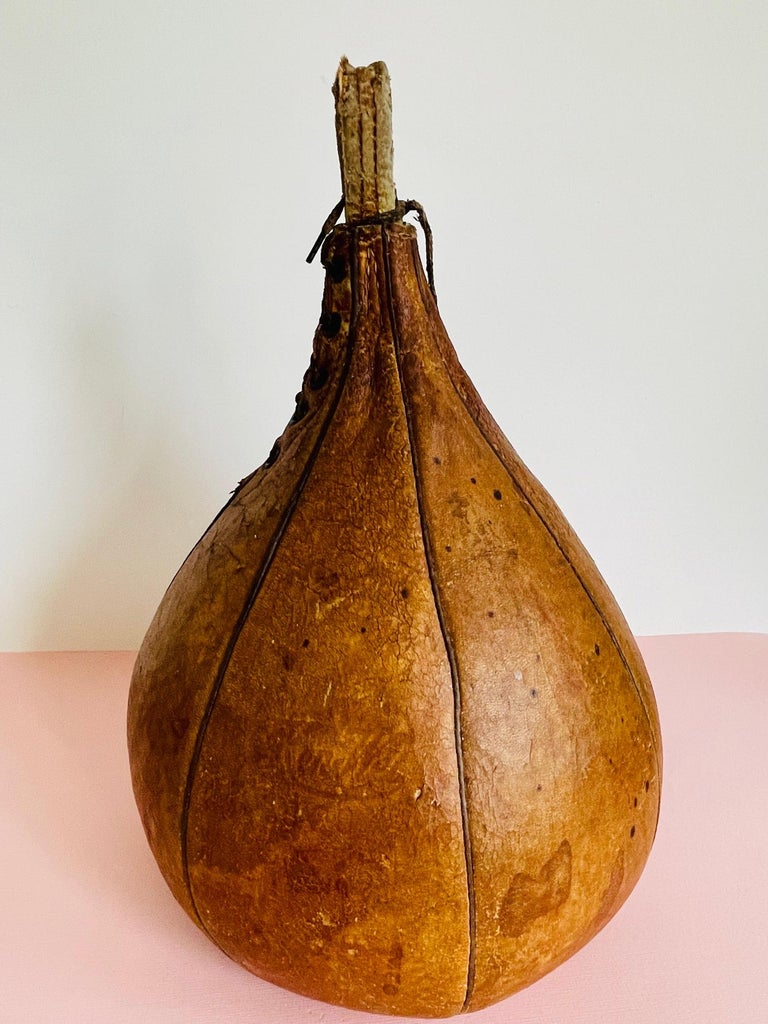 Antique boxing ball. Leather boxing bag. Unique early 1900 boxing speed ...