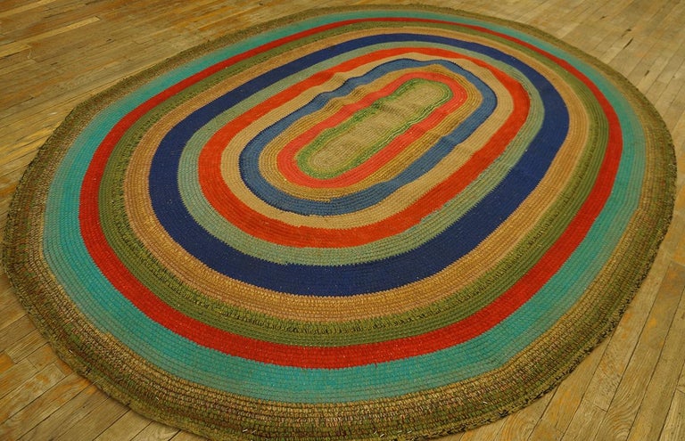 Antique Braided Rug For Sale at 1stDibs