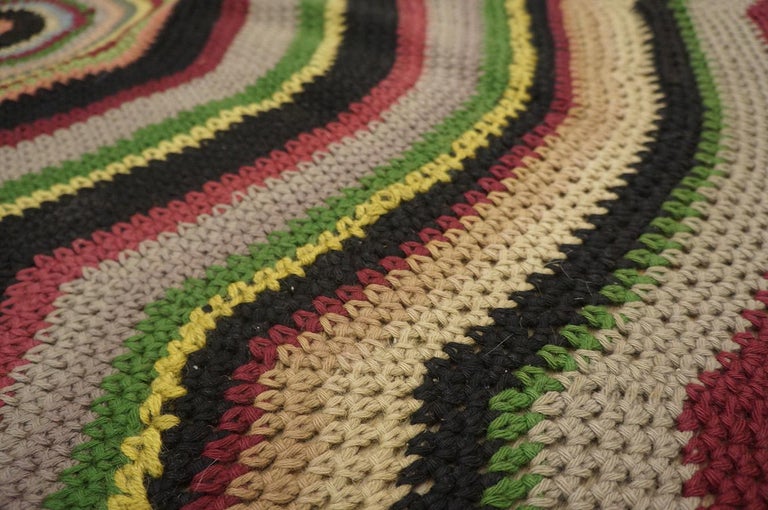 Antique Braided Rug For Sale at 1stDibs