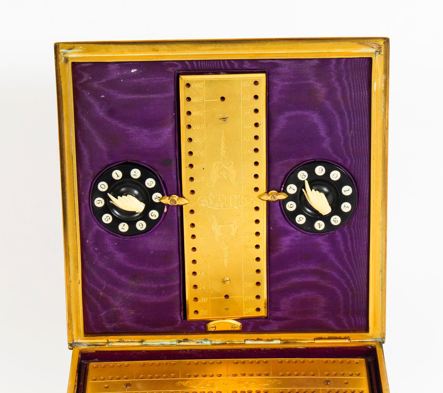 Antique Brass and Agate Gaming Box Edinburgh, 19th Century at 1stDibs ...
