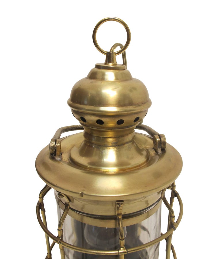 Brass and Glass Ships Lantern 19th. Century For Sale at 1stDibs