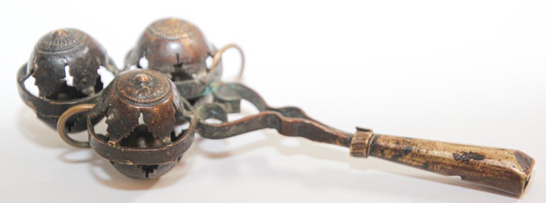 Antique Brass Baby Rattle Whistle Bell Dangles, India For Sale at 1stDibs