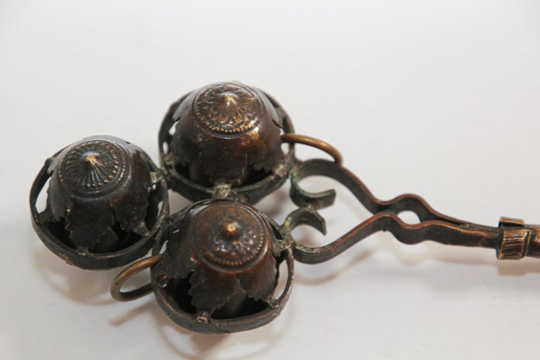 Antique Brass Baby Rattle Whistle Bell Dangles, India For Sale at 1stDibs