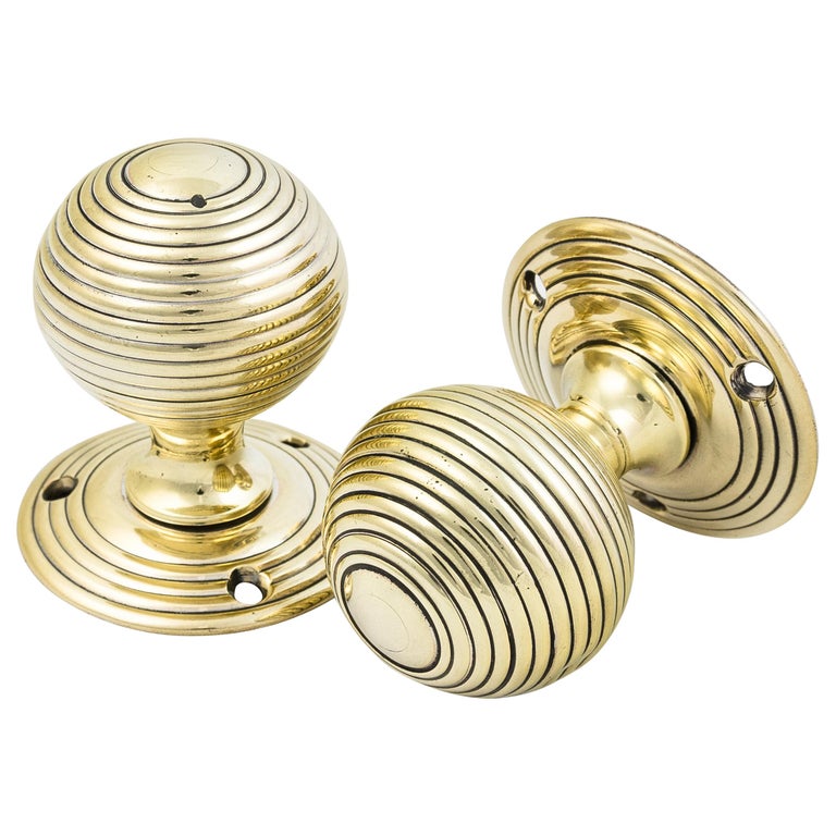 Antique Brass Beehive Door Knobs at 1stDibs | beehive brass door knobs