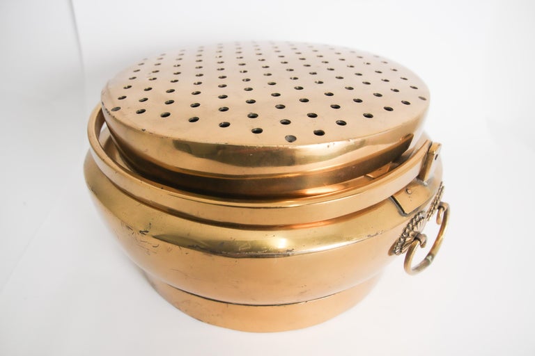 Antique Brass Chinese Brazier For Sale at 1stDibs