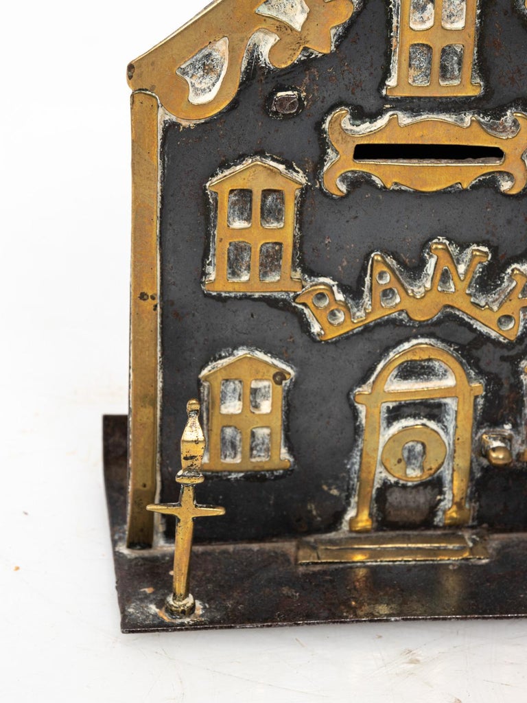 Antique Brass Coin Bank For Sale at 1stDibs