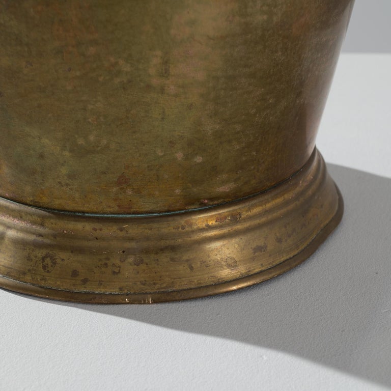 Antique Brass Cooking Pot For Sale at 1stDibs